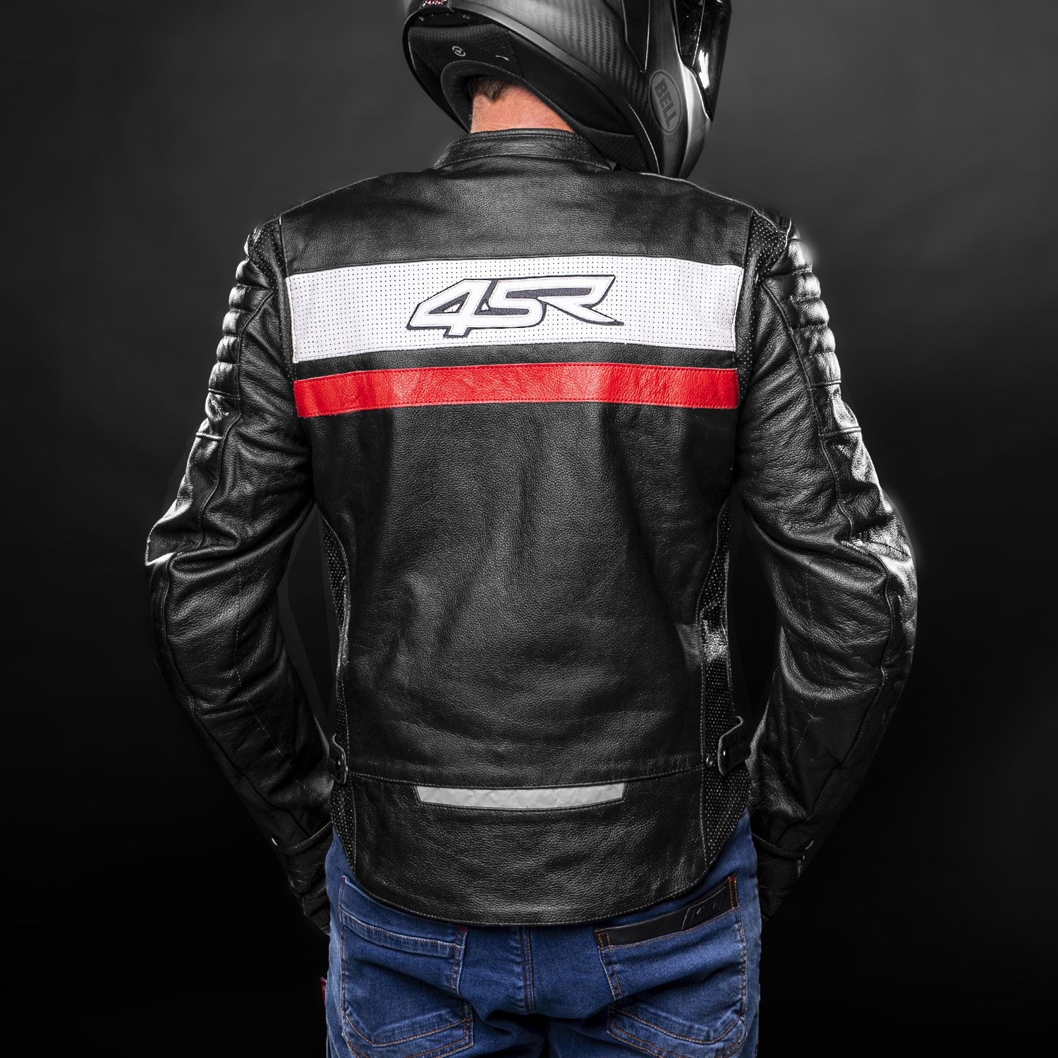 Roadster III Leather Motorcycle Jacket | Red, Black, White – 4SR AUSTRALIA